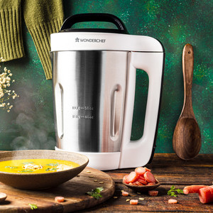 WONDERCHEF Automatic Soup Maker, 1.6L, 800W, White And Steel Soup Maker ...