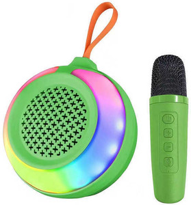 Buy WOOS New trending mini karaoke speaker with wireless mic, inbuilt ...