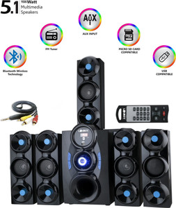 Buy LOUDSY perfect surround sound TF/FM Slot Home Theatre (Black, 5.1 ...
