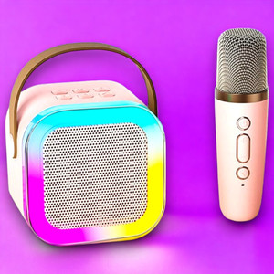 Buy Sagaft X195 wireless mic with bluetooth speaker rgb lights with ...