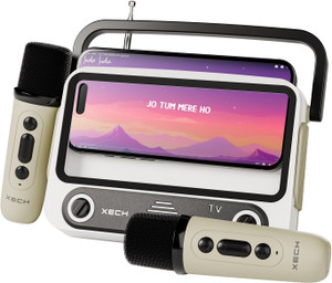 Buy xech Karaoke Bluetooth Speaker with dual mic Wireless Mic, 8Hrs ...