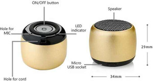 Buy IMMUTABLE Coin Speaker Mini Bluetooth with Stero Sound wqa16 56 W ...