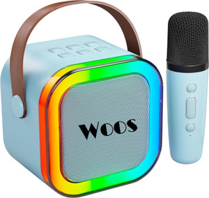 Buy WOOS Dynamic RGB Lights, Wireless Microphone, AUX USB TF Input ...