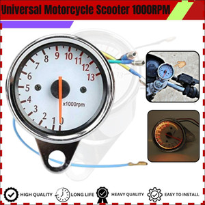 SRPHERE MTR5 Universal Motorcycle Scooter 1000RPM Analog Tachometer ...