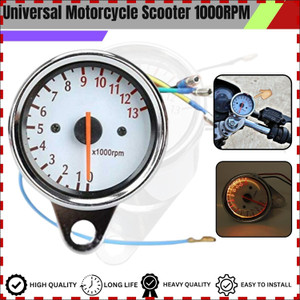 SRPHERE MTR7 Universal Motorcycle Scooter 1000RPM Analog Tachometer ...
