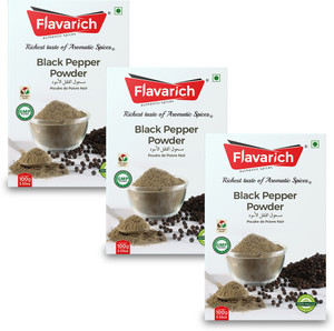 Flavarich Black Pepper Powder, Pack of 3, 100 Grams each Price in India ...