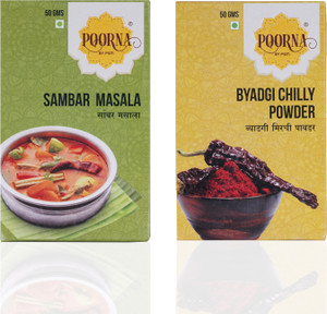 Poorna Sambar Combo | Sambar Masala and Byadgi Chilli Powder ...