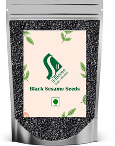 S Eleven Super Market Black Natural Sesame Seeds/Kala Til/Raw Unhulled ...