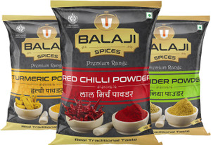 Balaji Powder Spices Combo Pack of 3 ( Chilli 500g + Turmeric 500g ...