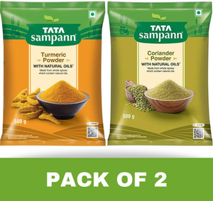 Tata Sampann Turmeric Powder,500g+Coriander Powder,500g COMBO PACK ...