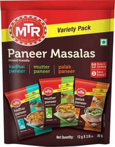 MTR Paneer Masalas - Variety Pack,3x12g,Kadhai, Mutter, Palak Paneer ...