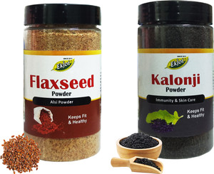 Ekjot Flax Seed (Alsi) Powder (100g) + Kalonji Seed Powder (100g ...