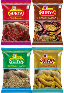 Surya (Mirchi,, Haldi,, Dhaniya )powder 200g Garam masala 100g Price in ...