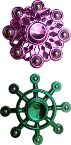 AKFLICKS Metal 8 Sided Titanic Spinner Multicolur and 6 Design(Pack of ...