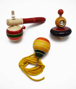 justhandmade Wooden String Top With Handle | Buguri For Kids, Colors ...