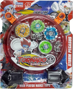 kinegic Stadium BeyBlade With Clash Tornado Speed Top 4 Beyblades ...