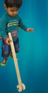 RahulTraders Kids wooden Single Wheel Push Run toy. Push Toy For Kids ...