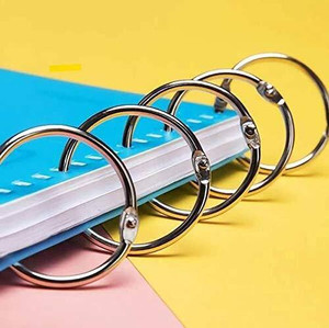 Prescent 16pc Metal Ring 32mm Book Hoops, Binding, Keychain Circle, DIY ...