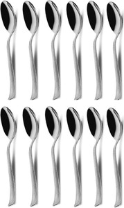 Parage 12 pc Dinner Spoons Set with Zig Zag design, 18.5 cm, Spoon set ...