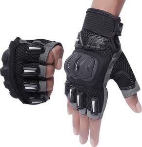 ArrowMax Riding Gloves Professional Rider Motorbike Half Cut Finger ...