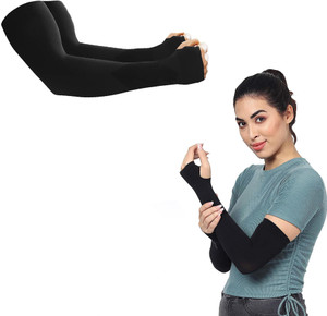 Manogyam Full Arm Sleeve for Tan Protection, Sports, Walking, Running ...