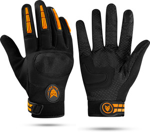 BAD OWL Wind Rider Full Finger Motorcycle Riding Gloves with ...