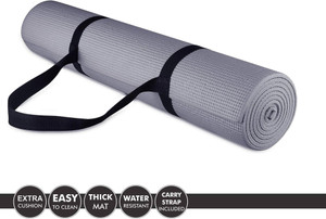 YFMATS 4MM(GREY)-100% EVA ANTI SKID Light Weight GREY YOGA MAT WITH ...