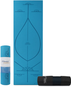 Fitness Mantra Premium TPE Body Alignment Lines Yoga Mat with Cover Bag ...