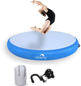 DOLPHY Round Inflatable Air Gymnastics Mat Training Mats 8 inches ...
