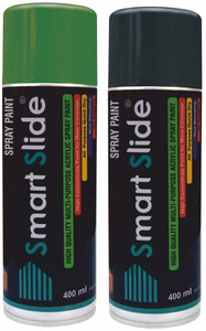 SMART SLIDE CNG Green & Gloss Black Multipurpose Color Spray Paint Can ...