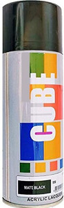 CUBE Cube Aerosol Spray Paint for Multipurpose Black Spray Paint 400 ml ...