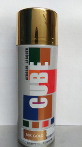 CUBE ACRYLIC LACQUER Gold Spray Paint 400 ml Price in India - Buy CUBE ...