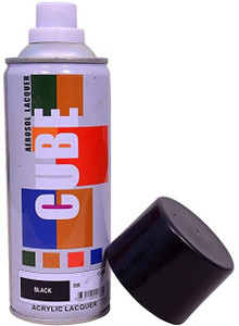 CUBE Cube Aerosol Spray Paint for Multipurpose Black Spray Paint 400 ml ...