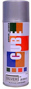 CUBE Cube Aerosol Spray Paint for Multipurpose Silver Spray Paint 400 ...