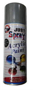 Just Spray Metallic Grey Spray Paint Gloss Finish Spray Paint Quick Dry ...