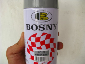 Bosny grey primer bottle - ( shade code-68 ) Grey Spray Paint 400 ml ...