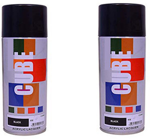 CUBE Cube Aerosol Spray Paint for Multipurpose Black Spray Paint 400 ml ...