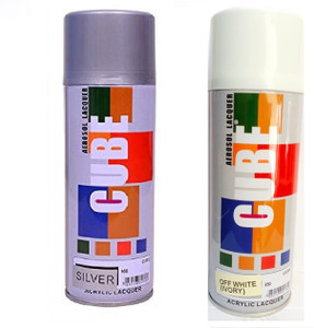 NAMO Cube ( Silver + off white) Silver Spray Paint 400 ml Price in ...