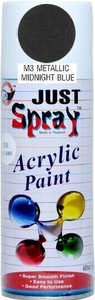 Just Spray Metallic Blue Spray Paint Gloss Finish Spray Paint Quick Dry ...
