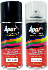 apar Spray Paint for Mahindra cars (Xylo, Bolero, Quanto) FIERY BLACK ...