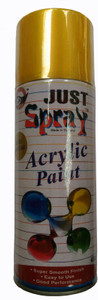 Just Spray Metallic Gold Spray Paint Gloss Finish Spray Paint Quick Dry ...