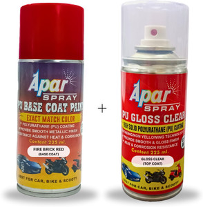 apar PU2K Spray Paint Fire Brick Red+PU GC Compatible For Maruti ...