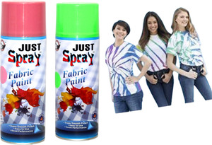 SHYAM Baby Pink And Neon Green fabric Spray paint for Art & craft, DIY ...