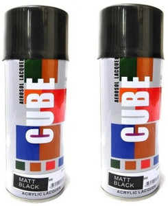 CUBE Cube Aerosol Spray Paint for Multipurpose Black Spray Paint 400 ml ...
