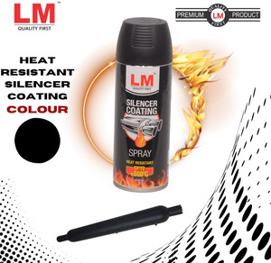LM Auto Care LM 600° Heat Resistant Silencer Coating Paint 400ml Black ...