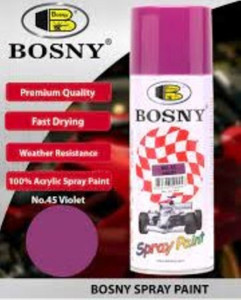 Bosny violet spray paint bottle for metal, wood, wall Purple Spray ...
