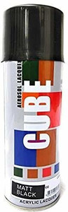 CUBE Cube Aerosol Multi Purpose Gloss Matt Black Spray Paint 400 ml ...