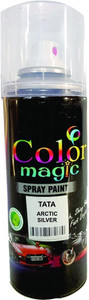 COLORMAGIC ARCTIC SILVER SPRAY PAINT FOR,TATA CAR SAFARI STORM, INDICA ...