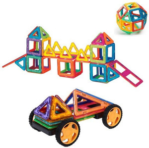 LittleLovik Magnetic Blocks (30 Pieces), Magnet Triangle,Square ...