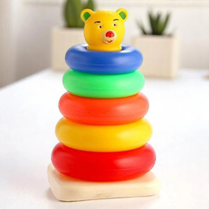 Chaknak Toy World Plastic Teddy Stacking Multicolour 5 Rings - Toy ...